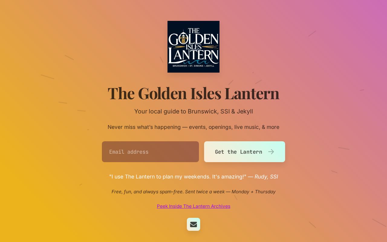 The Golden Isles Lantern